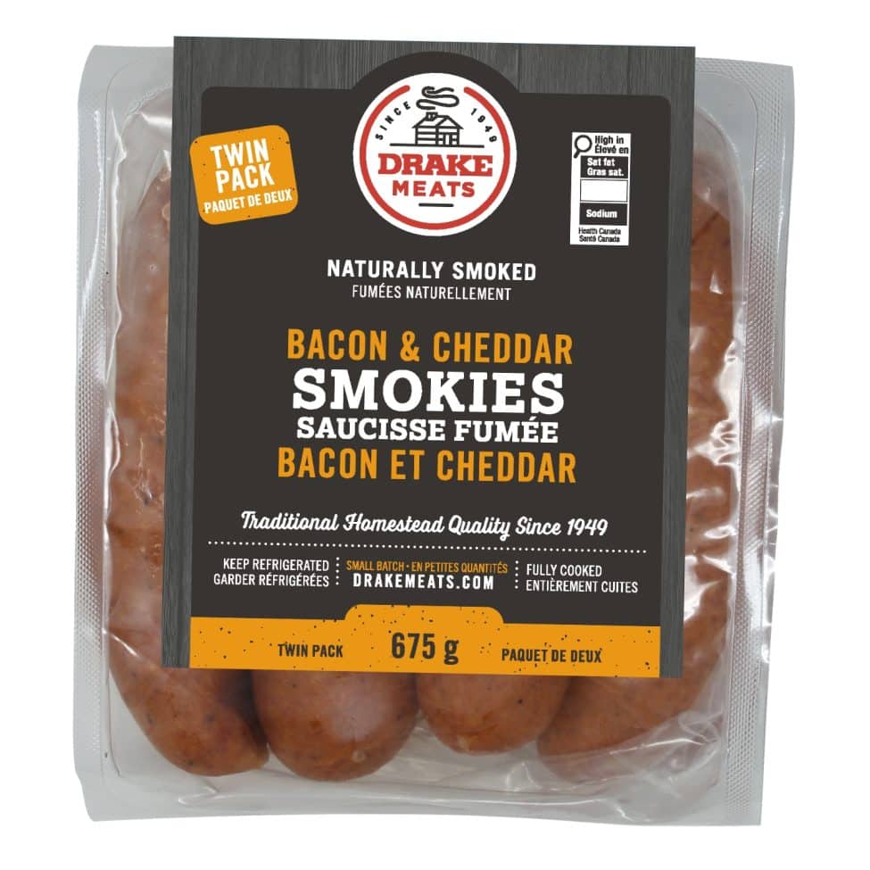 Bacon & Cheddar Smokies - Drake Meats